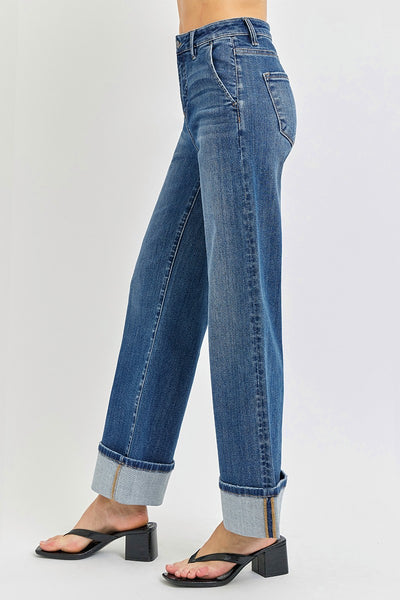*Mercedes Tummy Control Wide Leg Risen Jeans | Catching Fireflies Boutique